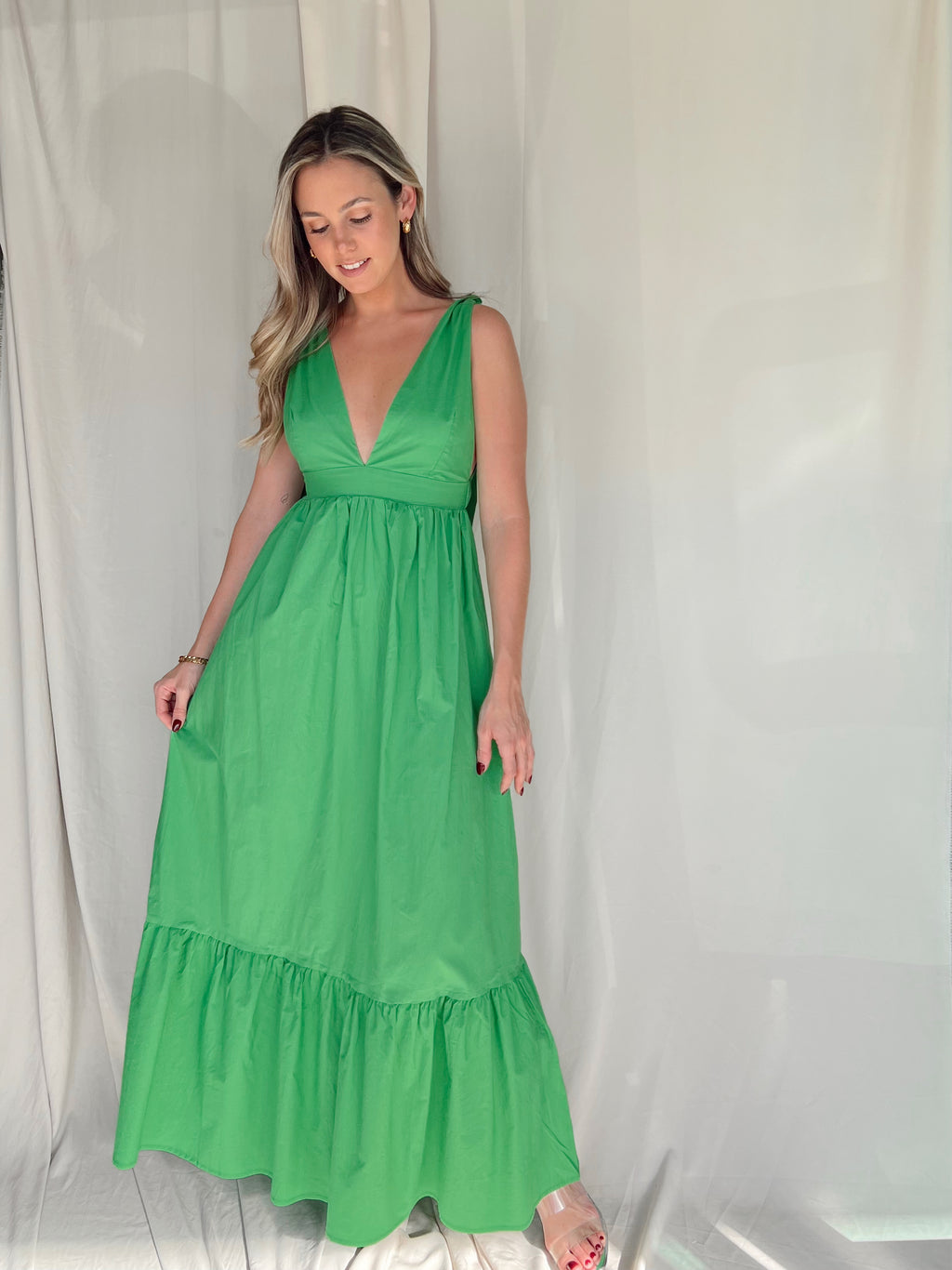 LORI GREEN MAXI DRESS – Evii Shop